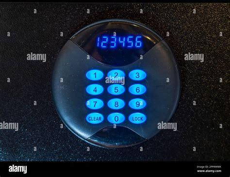 Room Safe In A Hotel Keypad For Entering A 6 Digit Numerical Code To