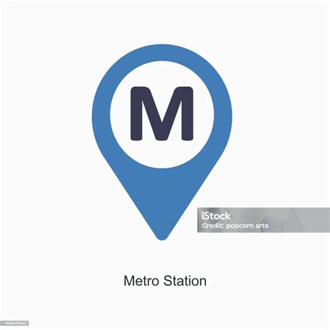 Metro Station And Location Icon Concept向量圖形及更多印度圖片 印度 圖示 尾巴 Istock