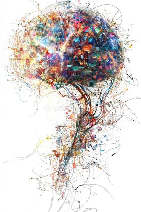 Colorful Abstract Representation Of A Brain With Intricate Neural
