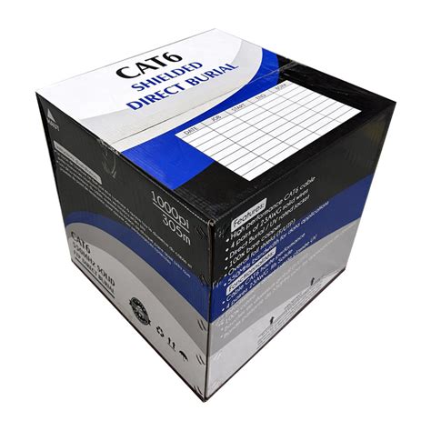 1000ft 4 Pair Cat6 550mhz Shielded Ftp Solid Uv Direct Burial Bulk C