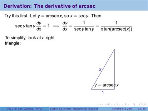 Lesson 16 Inverse Trigonometric Functions Section 021 Slides