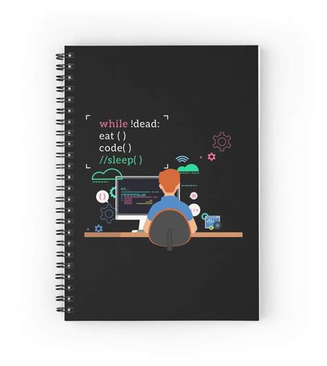Eat Sleep Code Computer Science Programming Design Product Journal