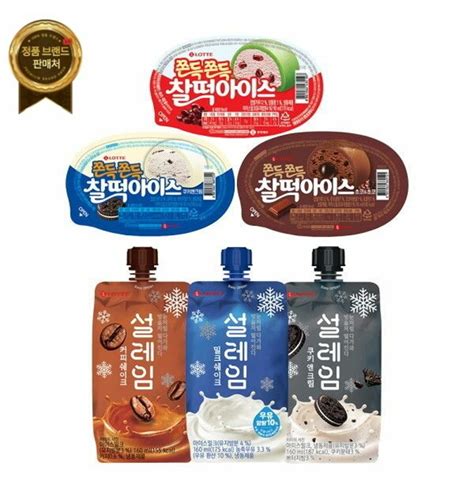 롯데웰푸드 설레임 찰떡아이스 아이스크림 6종 24개 골라담기 1 밀크쉐이크 8개 티몬