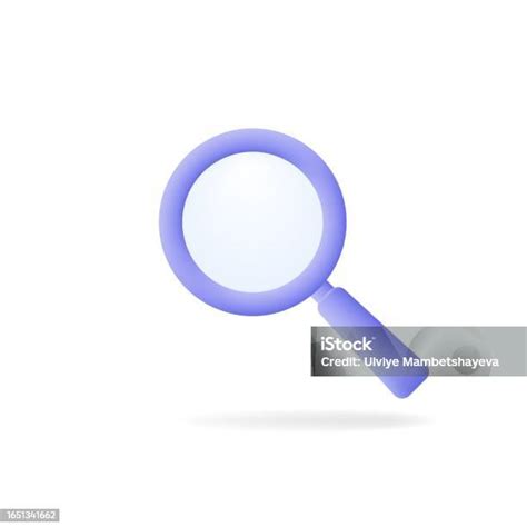 확대경 검색 연구 검사 조사 분석 모니터링 개념을 위한 3d 돋보기 확대경의 벡터 그림 흰색 배경에 분리된 렌즈 3차원 형태에 대한 스톡 벡터 아트 및 기타 이미지 Istock