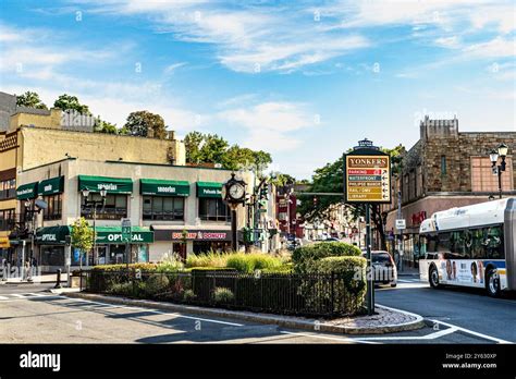 Yonkers Ny Us Sep 21 2024 Landscape Of People Walking Through
