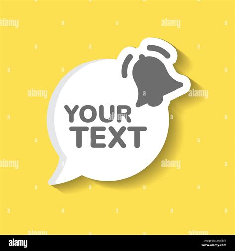 Announcement Bubble With Bell Vector Banner Speech Balloon With Shadow