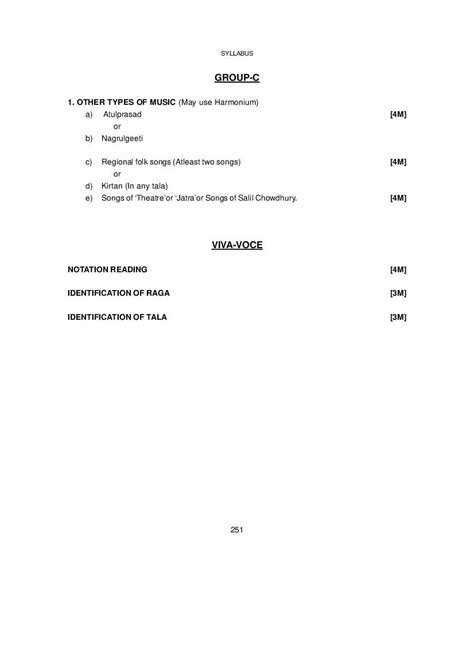Wbchse Class 12 Music Syllabus 2024 Pdf West Bengal Board Class 12 Syllabus For Music