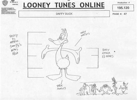 Daffy Duck Gallery Model Sheets Warner Bros Entertainment Wiki Fandom