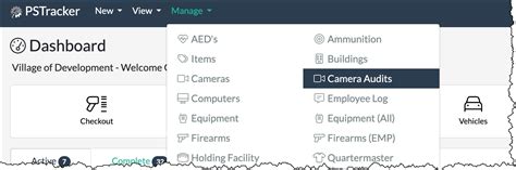 Managing Camera Bwc Audit Module Pstracker