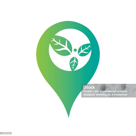 건강한 남자와 Gps 모양 피규어 벡터 로고 디자인을 남깁니다 뷰티 플레이스 기호 개념에 대한 스톡 벡터 아트 및 기타 이미지