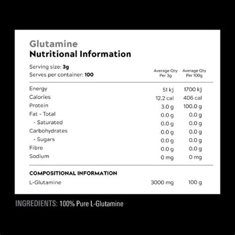 Switch Nutrition Glutamine Nutrition Industries Australia