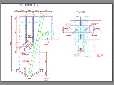 Tanque Imhoff En Autocad Descargar Cad 4565 Kb Bibliocad