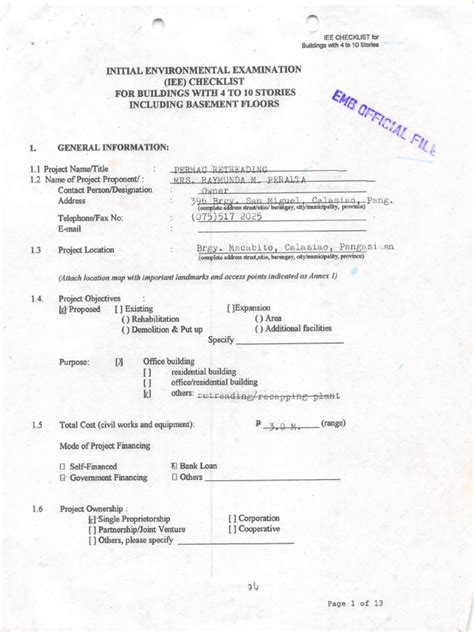 010505 030103 0603 Iee Checklist Pdf