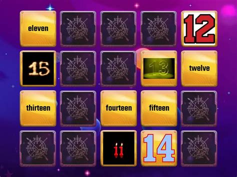 Numbers Matching Pairs