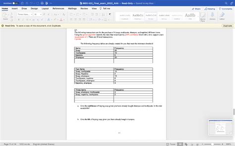 Solved Read Only To Save A Copy Of This Document Click