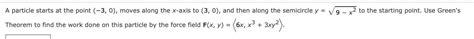 Solved A Particle Starts At The Point −3 0 Moves Along