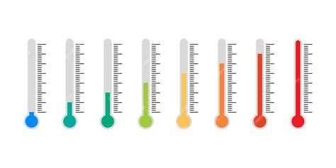 Premium Vector Temperature Symbol Set And Temperature Measurement Or