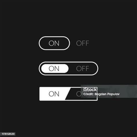 세 개의 원형 및 정사각형 버튼이 꺼지고 검은색 배경이 켜지다 Led 조명에 대한 스톡 벡터 아트 및 기타 이미지 Led 조명 개체 그룹 검은색 Istock