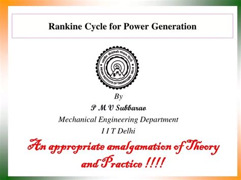 PPT Ideal Rankine Cycle For Power Generation Theory And Practice PowerPoint Presentation ID