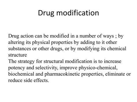 Drug Modification Pptx