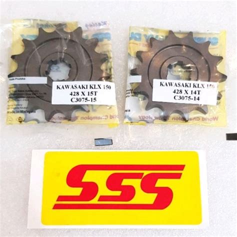 Jual GEAR DEPAN 428 TRIPLE SSS ORIGINAL KLX 150 DTRACKER 150 CRF 150 WR