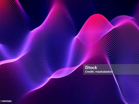 3d 사운드 파도 비주얼 오디오 이퀄라이저입니다 큰 데이터 추상 시각화입니다 음파에 대한 스톡 벡터 아트 및 기타 이미지