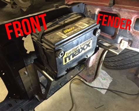 Soporte De Reubicación De Batería Slosh Tubz Para Chevy Gmc C10 K10 19 Lg Billet Usa