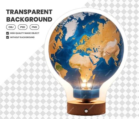 Premium Psd Globe Light Illuminating Earths World Map
