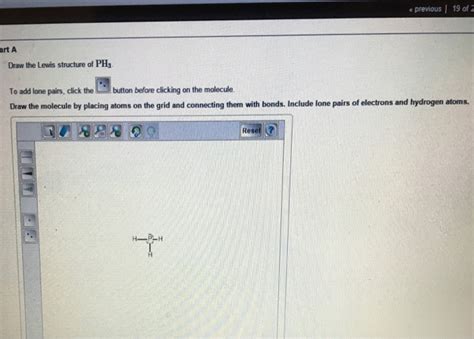 Solved Previous 19 Of 2 Art A Draw The Leis Structure Of Ph