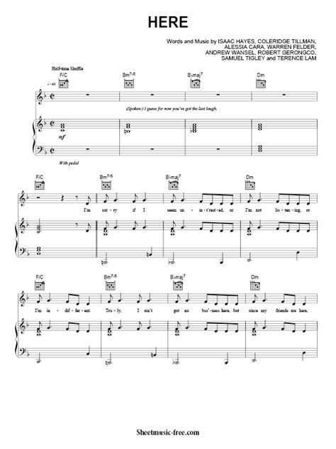 Download Here Sheet Music Alessia Cara Download
