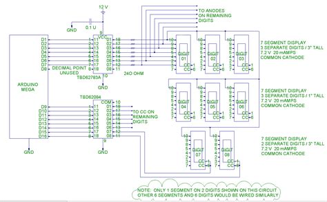 Wiring Schematic For 8 Digit Seven Segment 72 Volt Display General