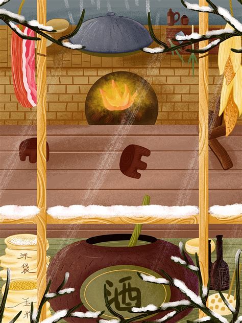 설 절기 실내 부뚜막 배경 전시 판 배경 화면 및 일러스트 무료 다운로드 Pngtree