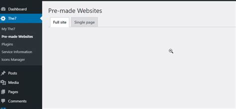 Pre Made Website Content Missing Dream Theme