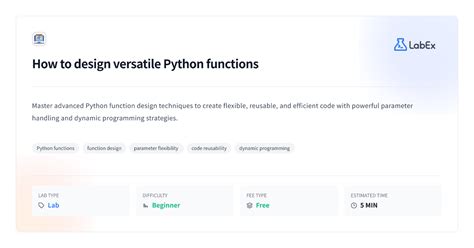 How To Design Versatile Python Functions Labex