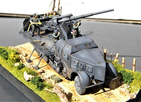 1 72 Scale Part Scratchbuilt 88 Cm Flack 18 Halftrack Ready For