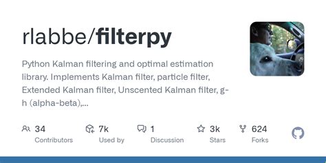 Github Rlabbefilterpy Python Kalman Filtering And Optimal