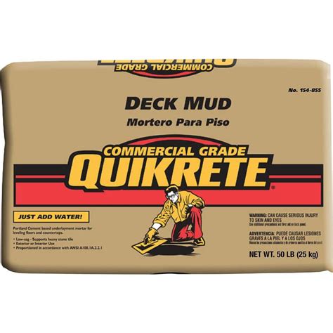 Quikrete 50 Lb Deck Mud Mortar Mix For Floor And Countertop