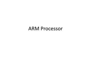 Arm Processor Ppt Pptx