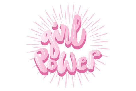 Girl Power Hand Lettering Poster Quote Graphic By Han Dhini
