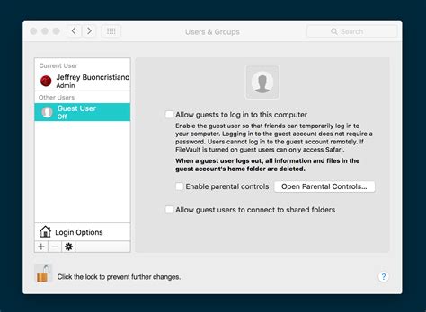 Mac How Do I Remove This Guest User Greyed Out Remove Button Ask Different