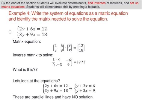 Ppt Determinants And Multiplicative Inverses Of Matrices Powerpoint Presentation Id