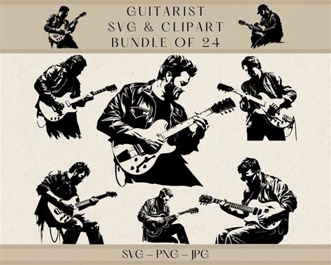 Guitarist Svg Guitarist Png Guitarist Clipart Guitarist Vector