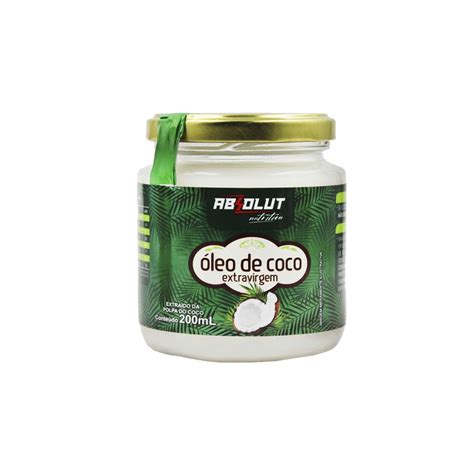 Óleo de Coco Extra Virgem 200ml Absolut Produtos Naturais e Suplementos