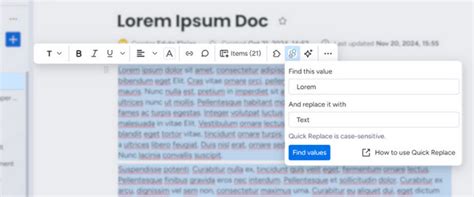 Quick Replace Find And Repalce Values In Workdocs And Monday Boards