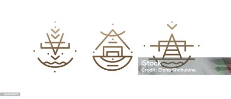기하학적 요소 템플릿의 벡터 로고입니다 다람쥐 신성한 상징 추상 모양의 윤곽선 아이콘 로고에 대한 스톡 벡터 아트 및 기타