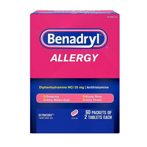 Benadryl Ultratabs Go Packs Antihistamine Allergy Medicine Tablets Wi