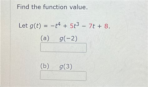 Solved Find The Function Value Let Chegg Com