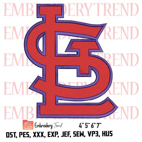 St Louis Cardinals Logo Embroidery Design File Embroidery Machine