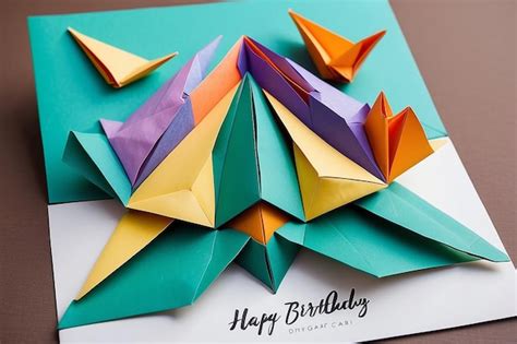 Premium Photo Diy Origami Birthday Card
