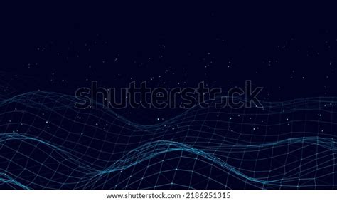 Abstract Vector Technology Wave Particles Big Stock Vector Royalty Free Shutterstock